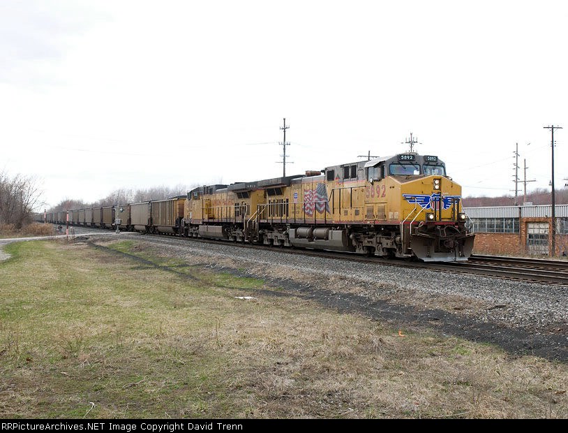 Eastbound CSX loaded coal train V771 is lead by UP 5892 & 6813 at Whitney Rd